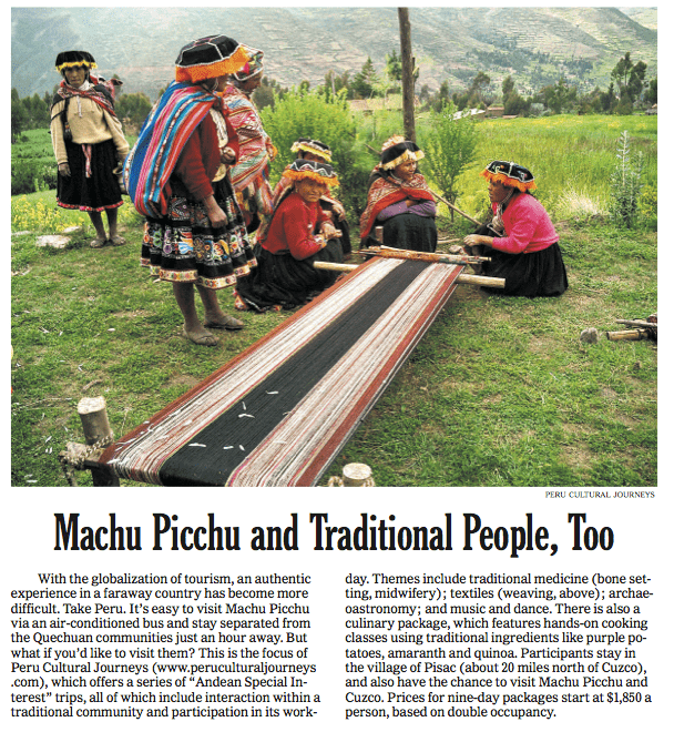 Peru Cultural Journeys | Gently Walking on Ancient Pathways